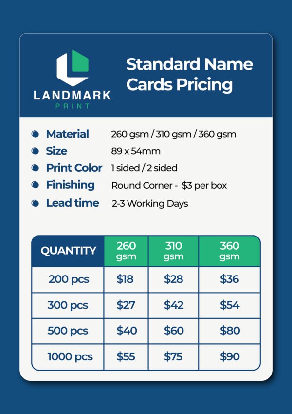 Budget Name Card Printing Singapore | Affordable Business Cards ...