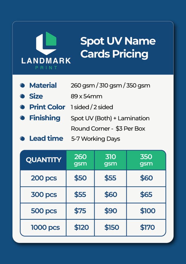 Spot UV Name Card Printing Singapore | Premium Business Cards ...