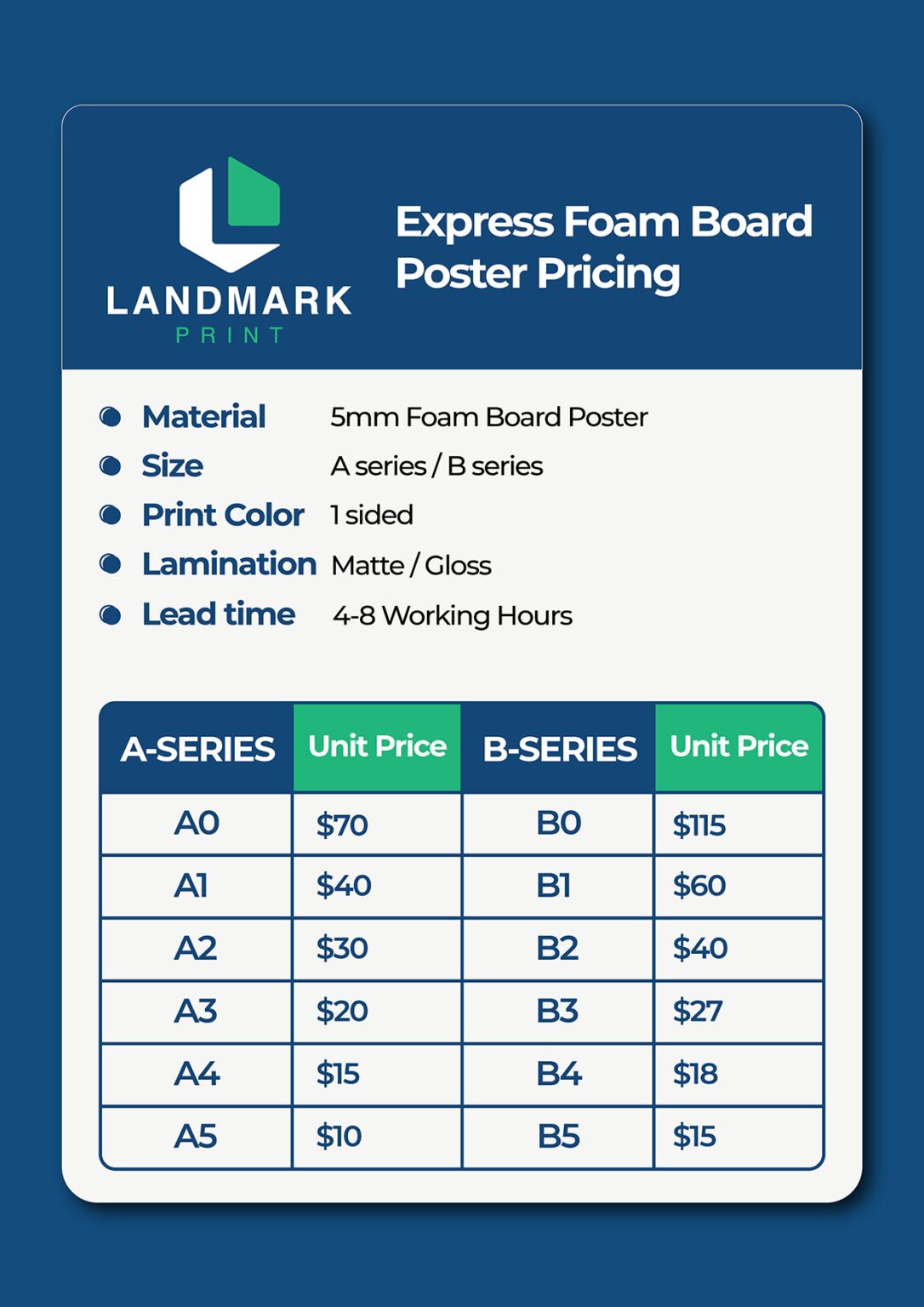 Express Foam Board Poster Printing Singapore | Fast & High Quality