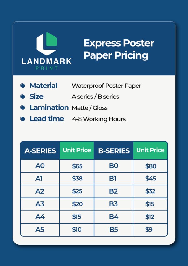 Express Poster Paper - Landmark Print Pte Ltd