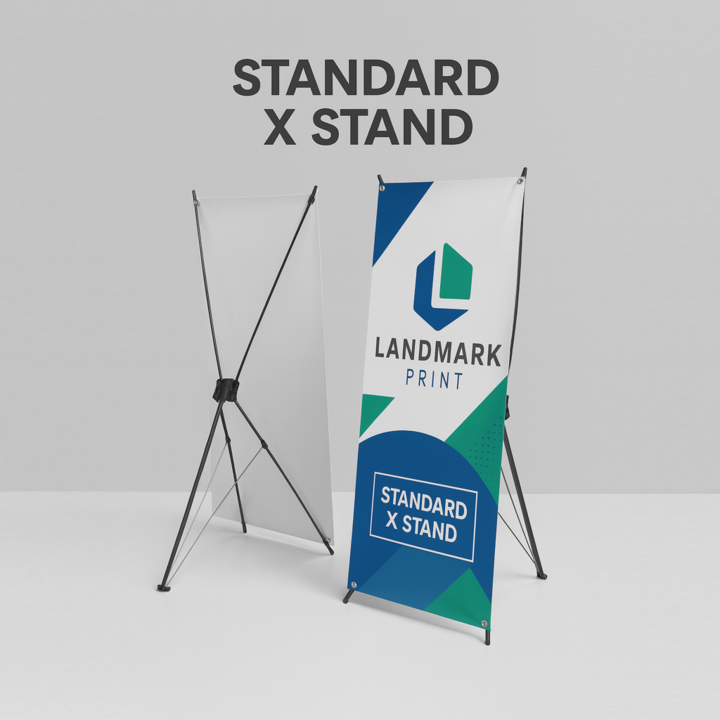 X Stand Printing Singapore | Portable Display Stands – Landmark Print